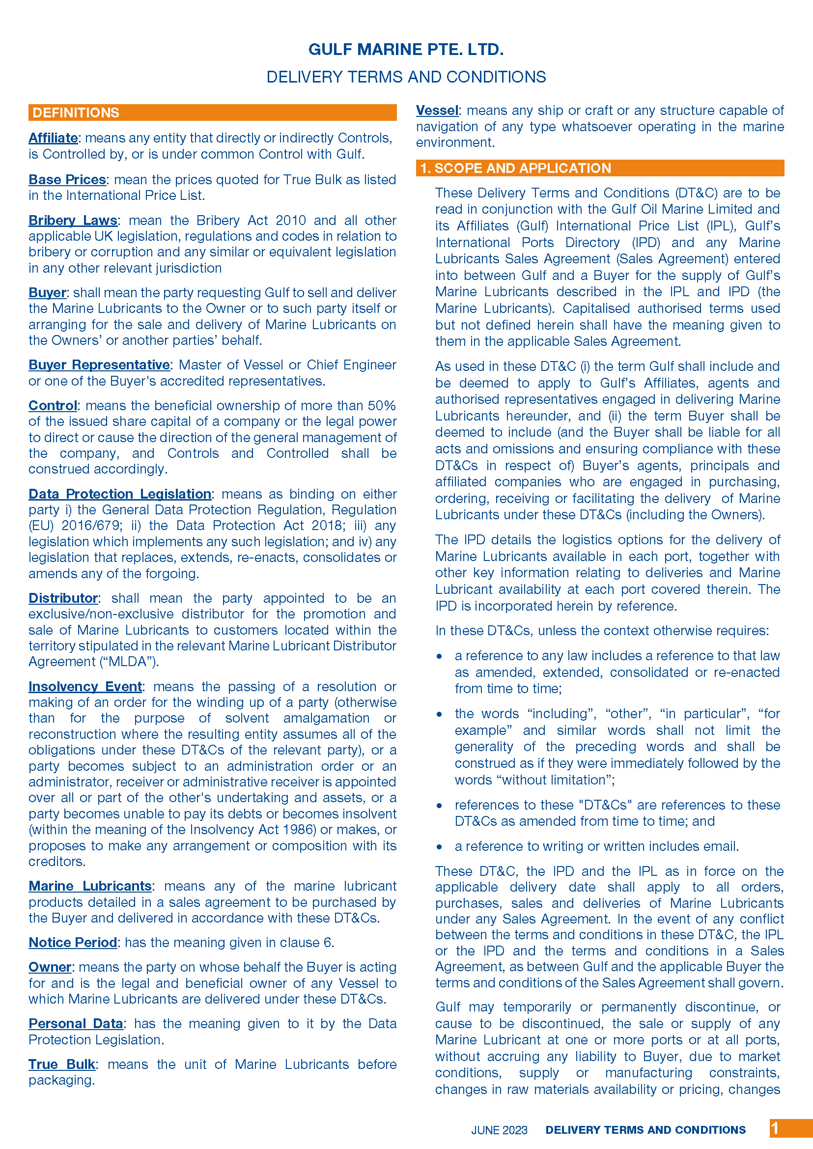 Environmentally Acceptable Lubricants | Gulf Marine